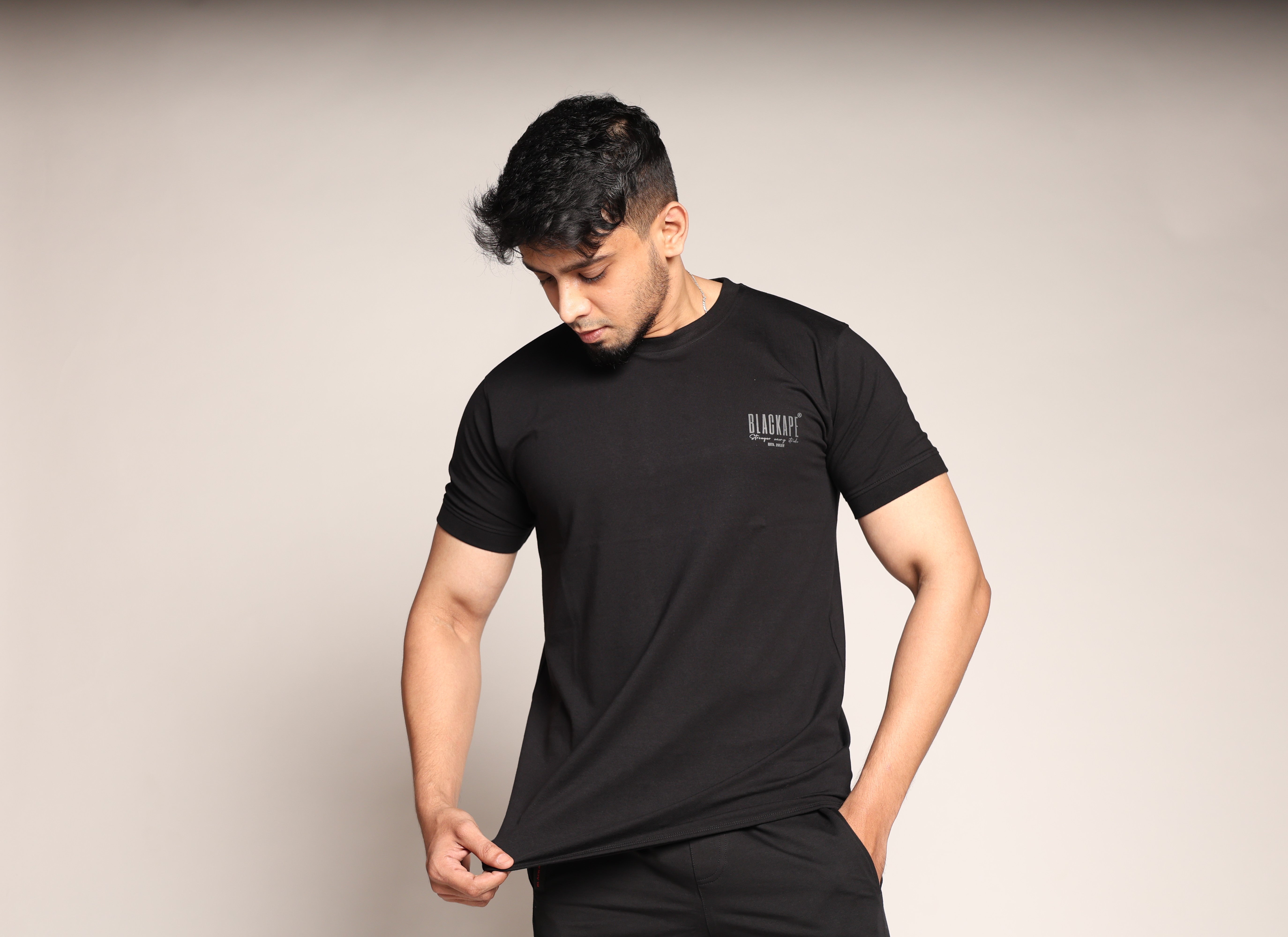 Primal Muscle Fit T-shirt - Stronger Every Stride - Black – Black Ape